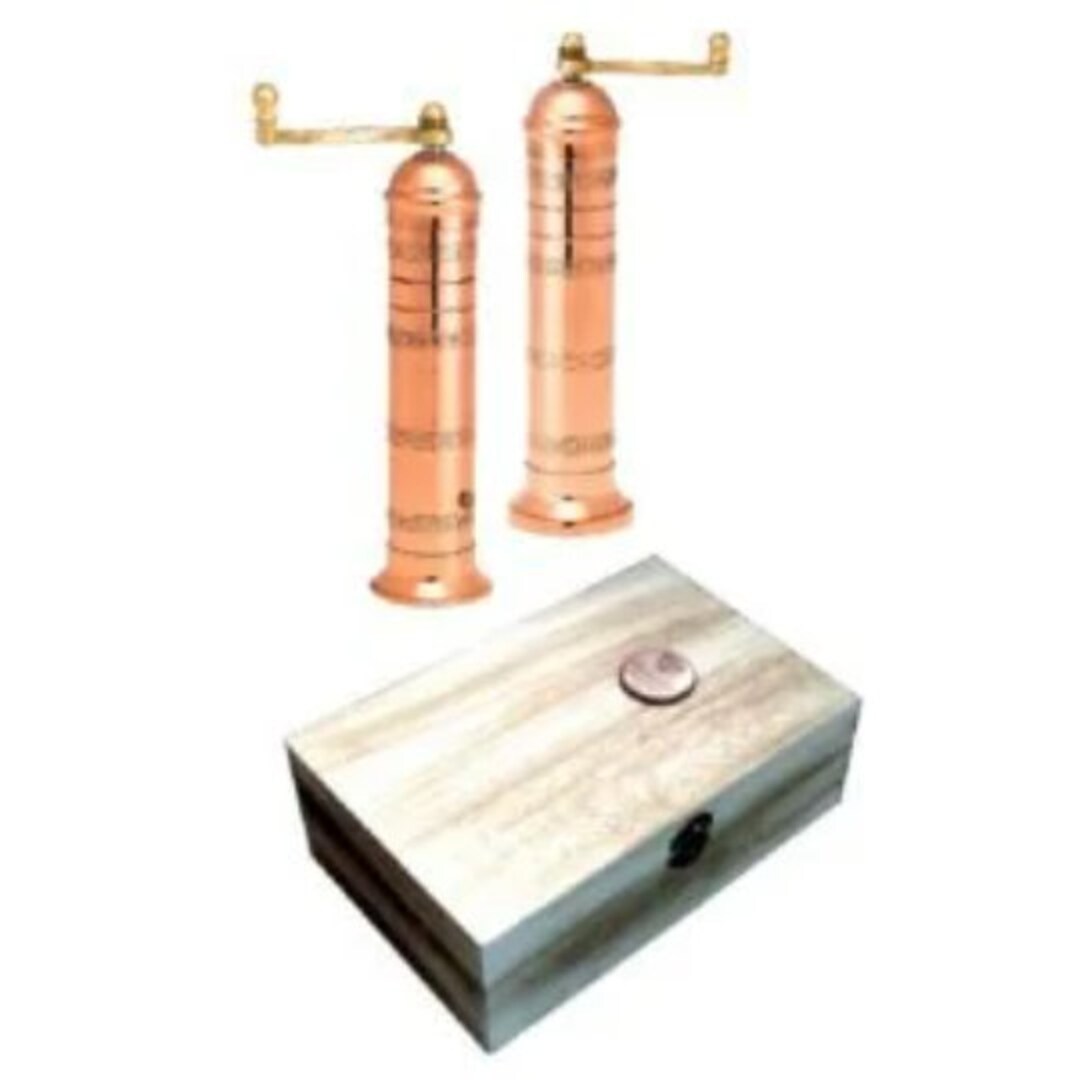 Set of 2 Pieces,salt Pepper Mill,copper Salt and Pepper Mills,salt Mill ...