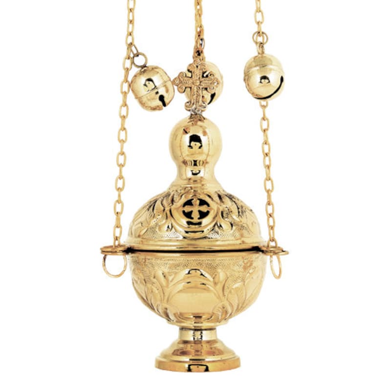 Carved Brass Hanging Incense Burner - Encensoir Suspendu Fait Main En ...