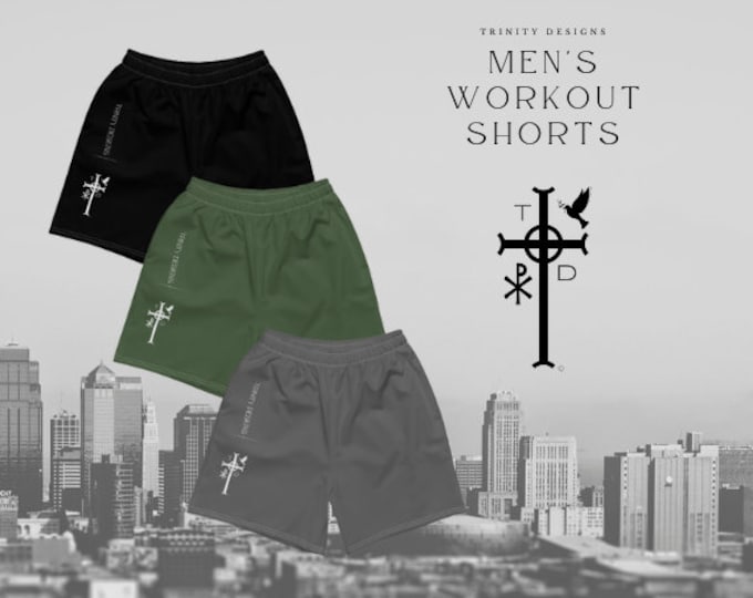 Men's Christian Gym Apparel, Baptism Shorts, Jesus Basketball Shorts ...