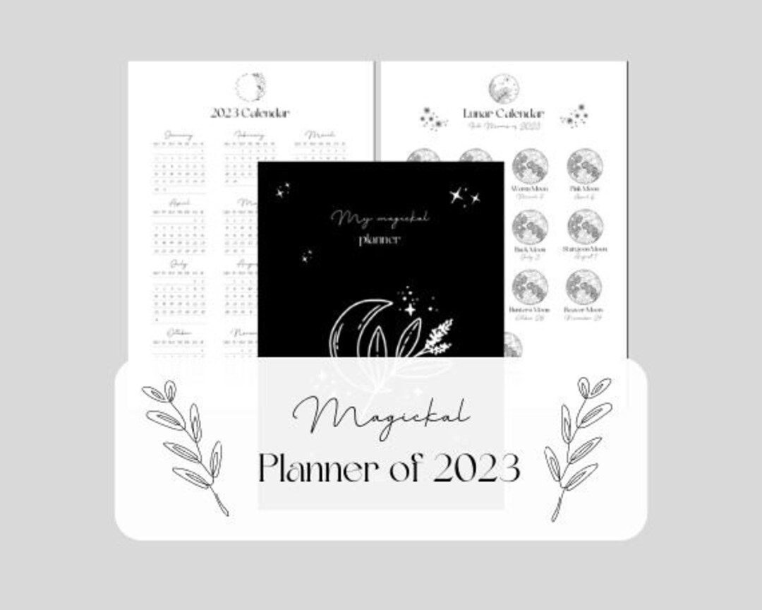 Magickal Yearly Planner Lunar Calendar Witchy Planner Witchy Journal ...