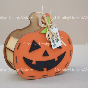 Halloween Pumpkin Gift Box Laser Cut File SVG DXF Template Halloween ...