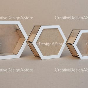 Hexagon Bee Hive Gift Box Laser Cut File Template | With Window Design ...