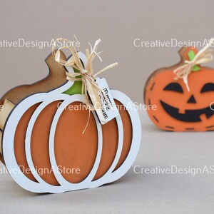 Halloween Pumpkin Gift Box Laser Cut File SVG DXF Template Halloween ...