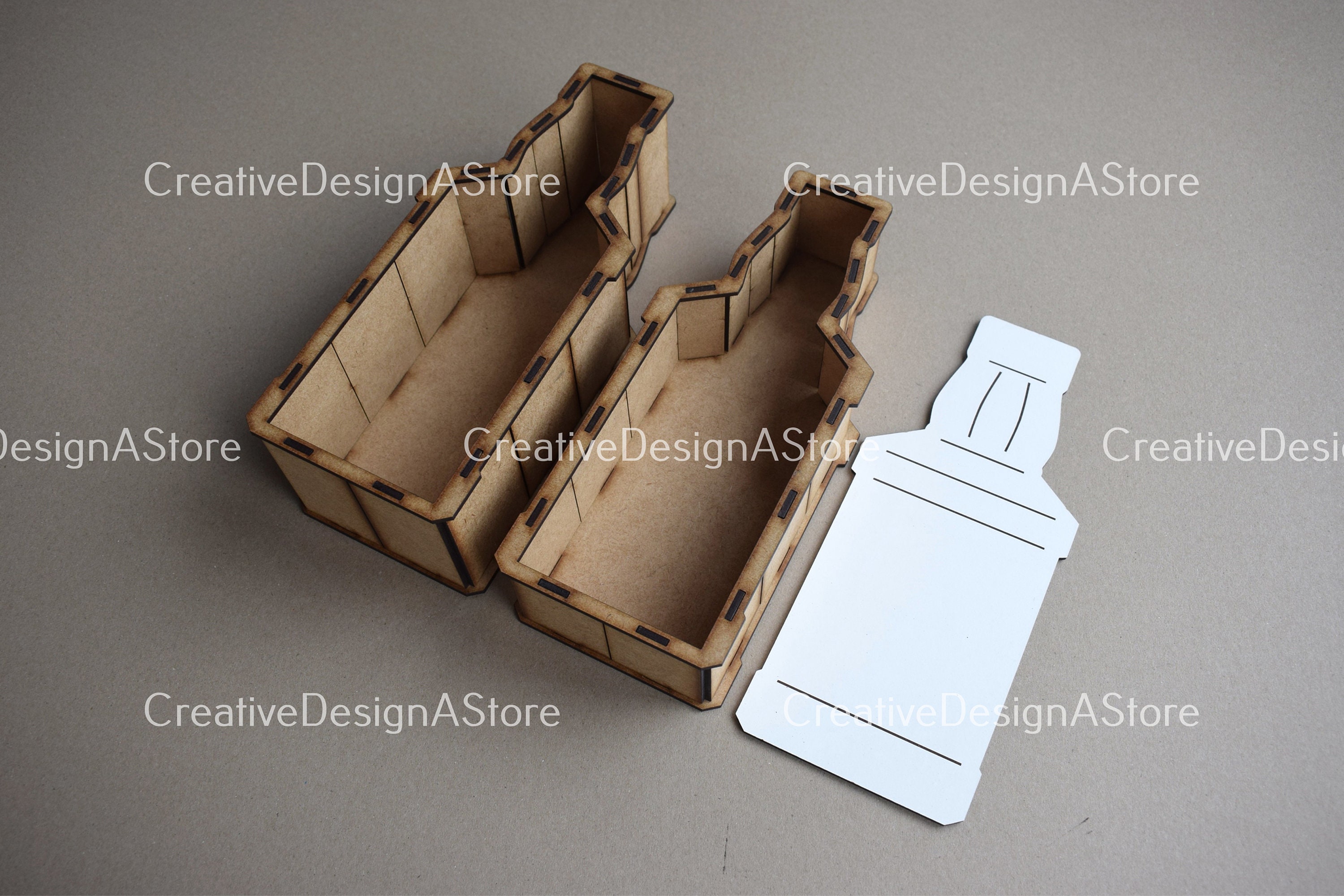 Bottle Shaped Gift Box Laser File Template Fathers Day SVG - Etsy