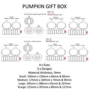 Halloween Pumpkin Gift Box Laser Cut File SVG DXF Template Halloween ...
