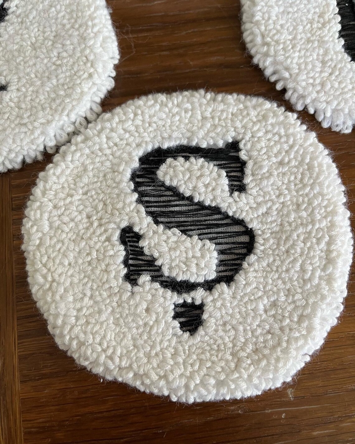 Punchneedle Letter Coaster - Etsy