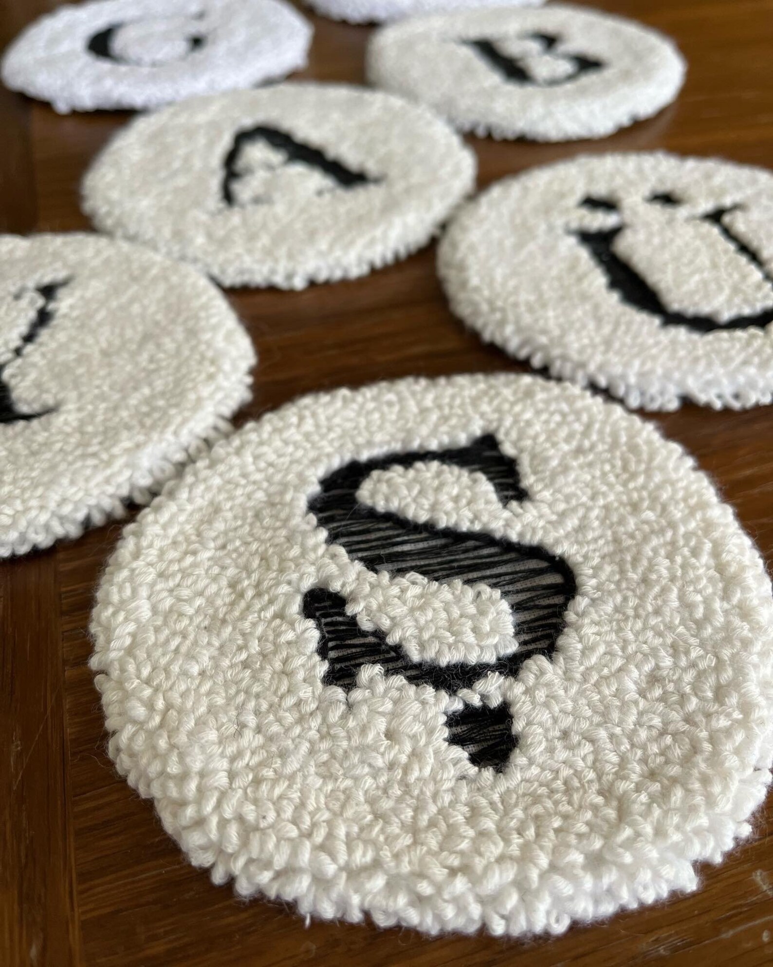 Punchneedle Letter Coaster - Etsy