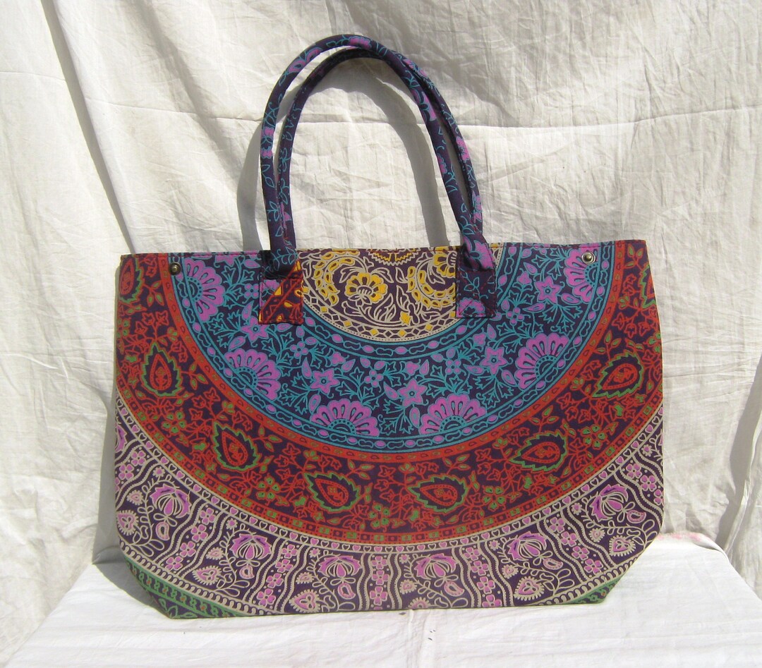 Mandala Design Mandala Art Indian Handmade Handbag Tote Bag Cotton Bag ...