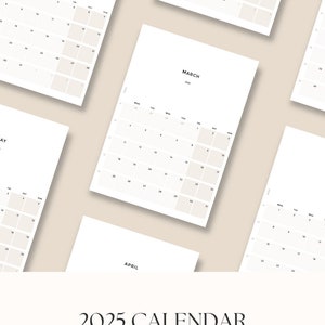 Minimalist Printable Calendar | Daily, Weekly, Monthly PDF Planner ...