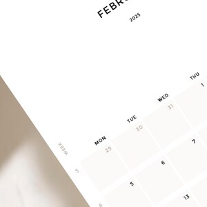 Minimalist Printable Calendar | Daily, Weekly, Monthly PDF Planner ...
