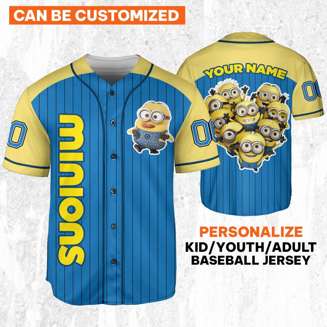 Custom Minions Blue Funny, Personalized Collection Jersey, Disney ...