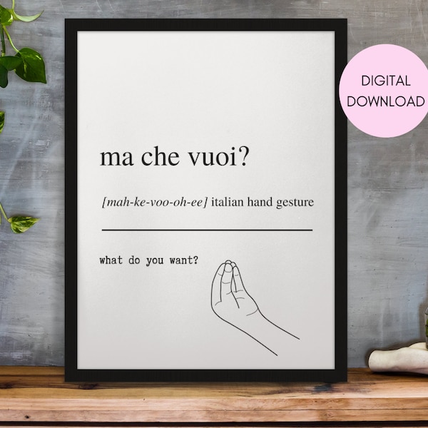 Ma Che Vuoi Print - Etsy