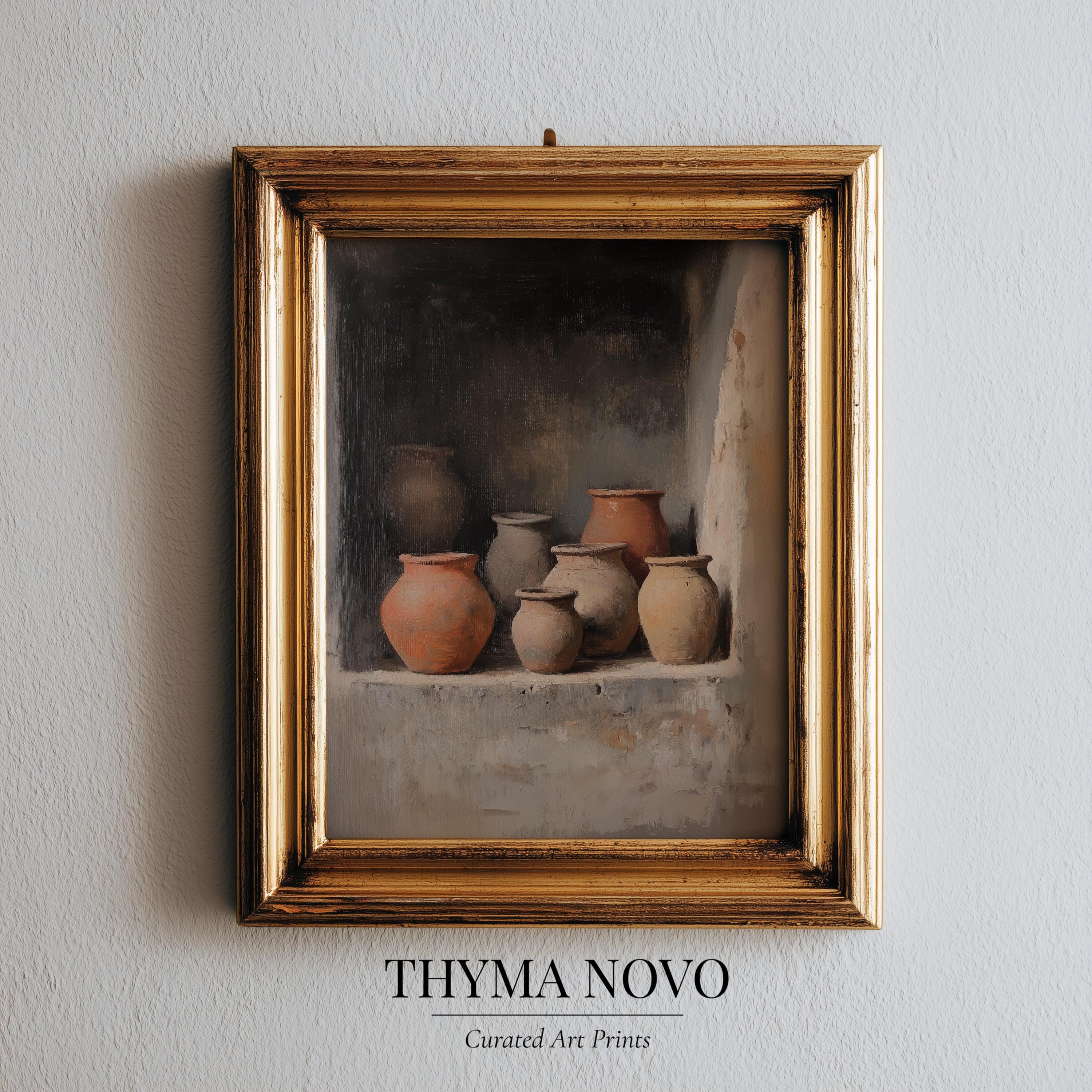Artisan Pots, Earth Tones, Terracotta Vase Still Life PRINTABLE ...
