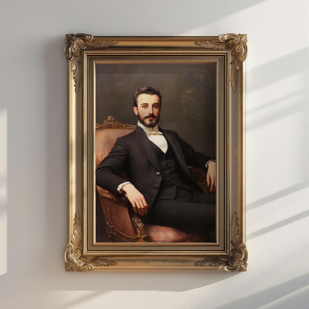 Formal Victorian Gentleman Portrait Printable - Aristocratic Vintage ...