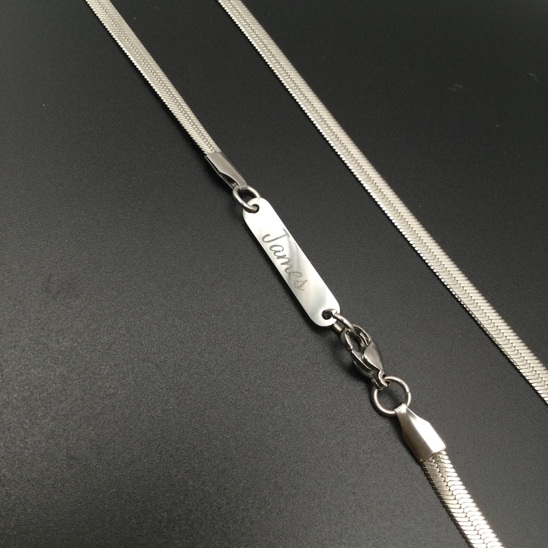 Personalized Stainless Steel Chain Necklace: Curb, Figaro, Rope Twist ...