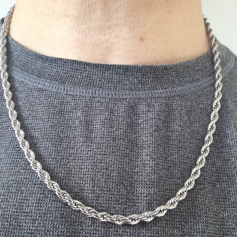 Silver Rope Chain - Etsy