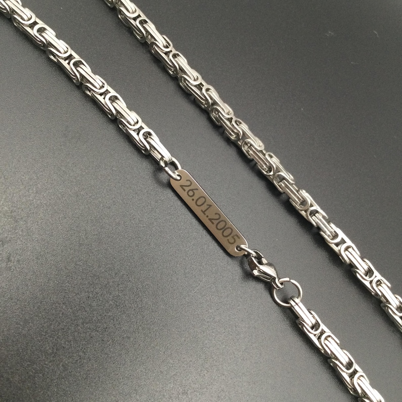 Personalized Stainless Steel Chain Necklace: Curb, Figaro, Rope Twist ...