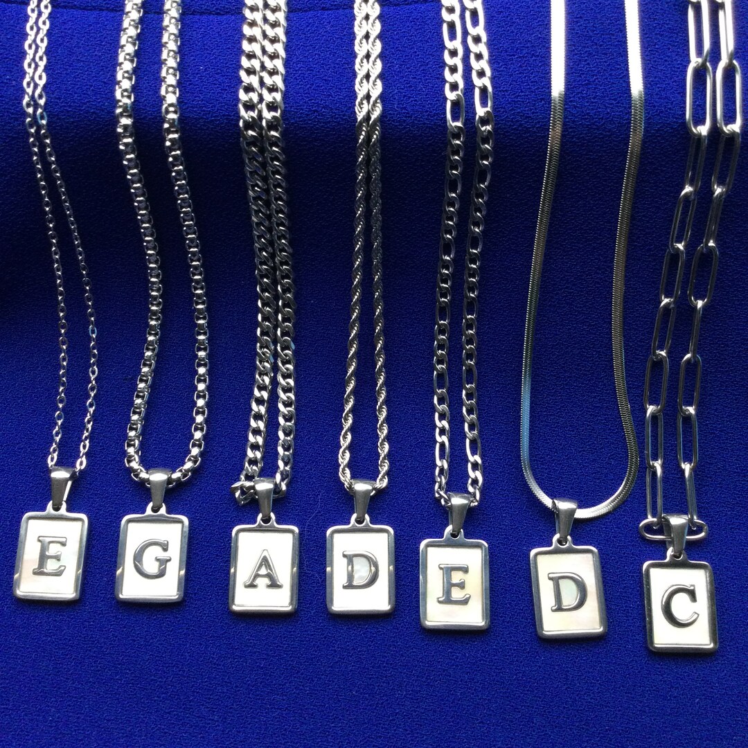Personalized Initial Letter Necklace Medal Gold Initial Letter Pendant Necklace Mothers Day