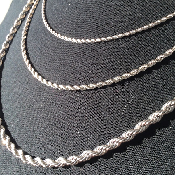 Silver Rope Chain - Etsy