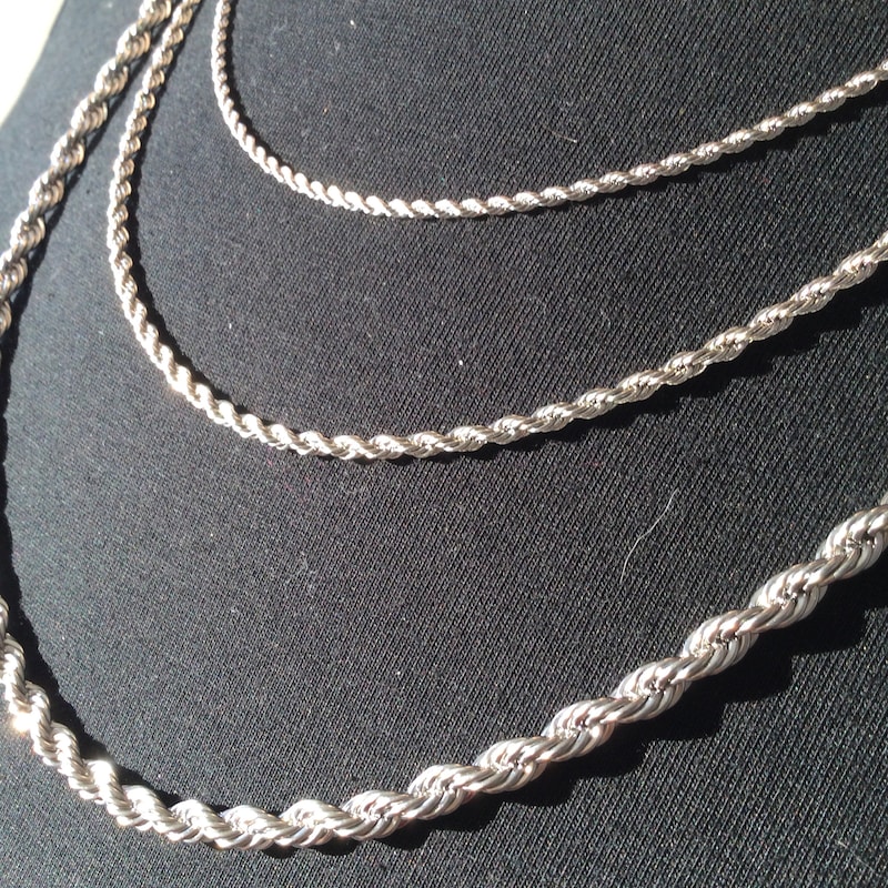 Silver Rope Chain - Etsy