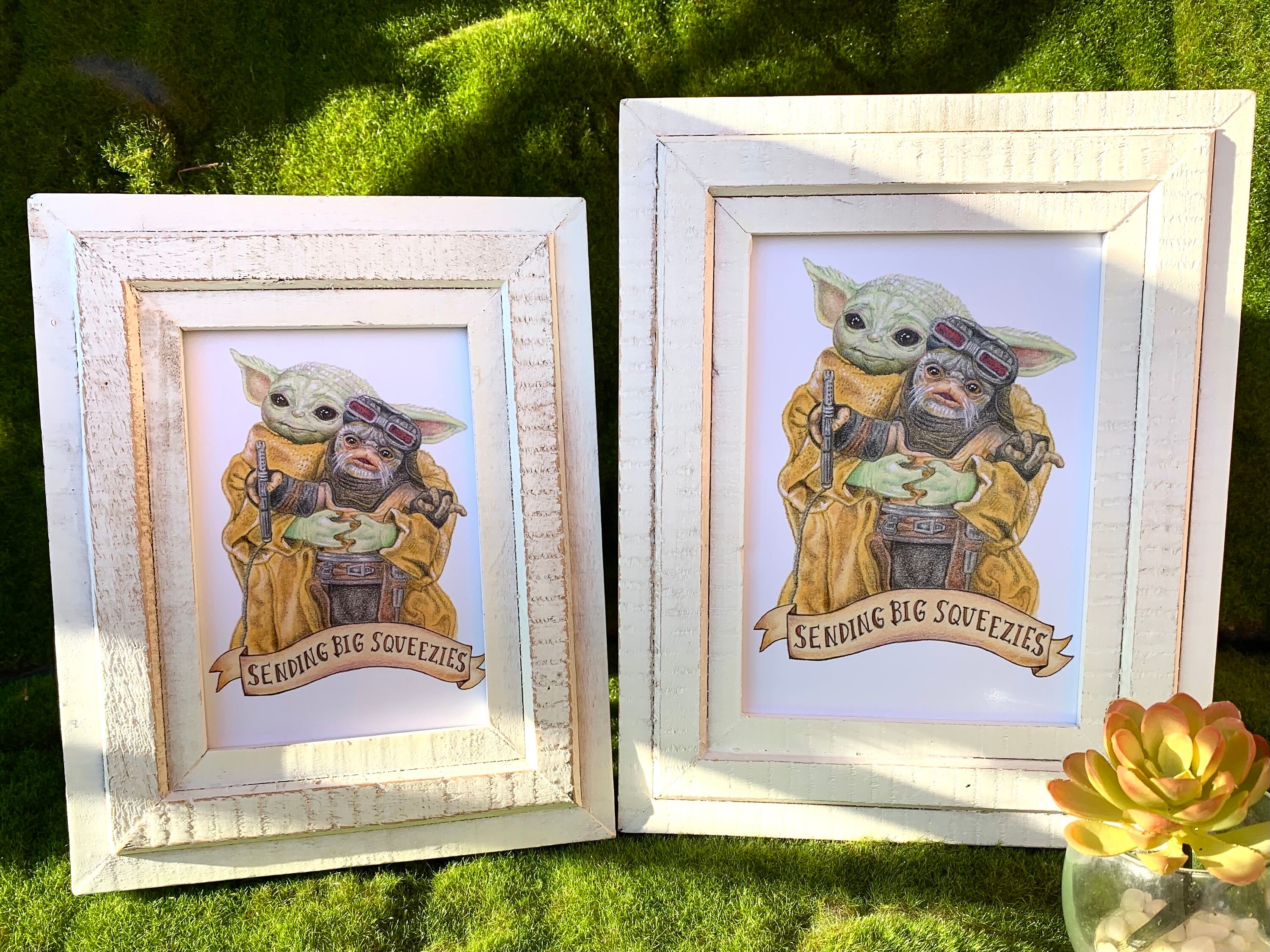 Babu Frik and Grogu 4x6 or 5x7 Art Print, Anzellans Art Print ...