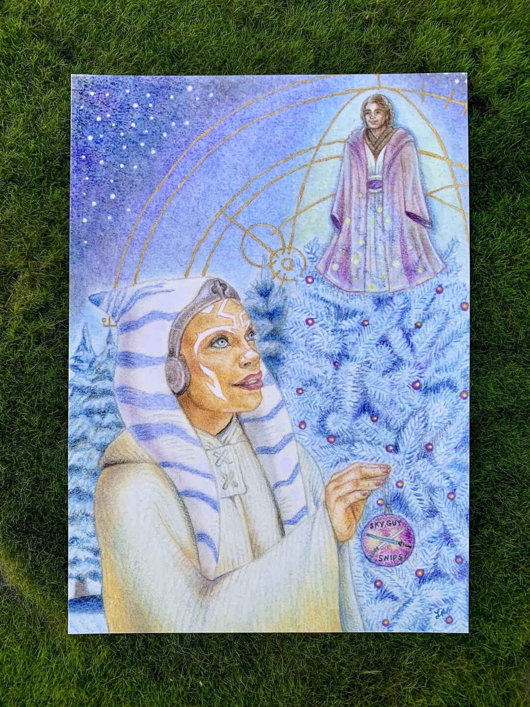 Ahsoka Christmas Art Print: Snips and Skyguy Fine Art (5x7) - Etsy