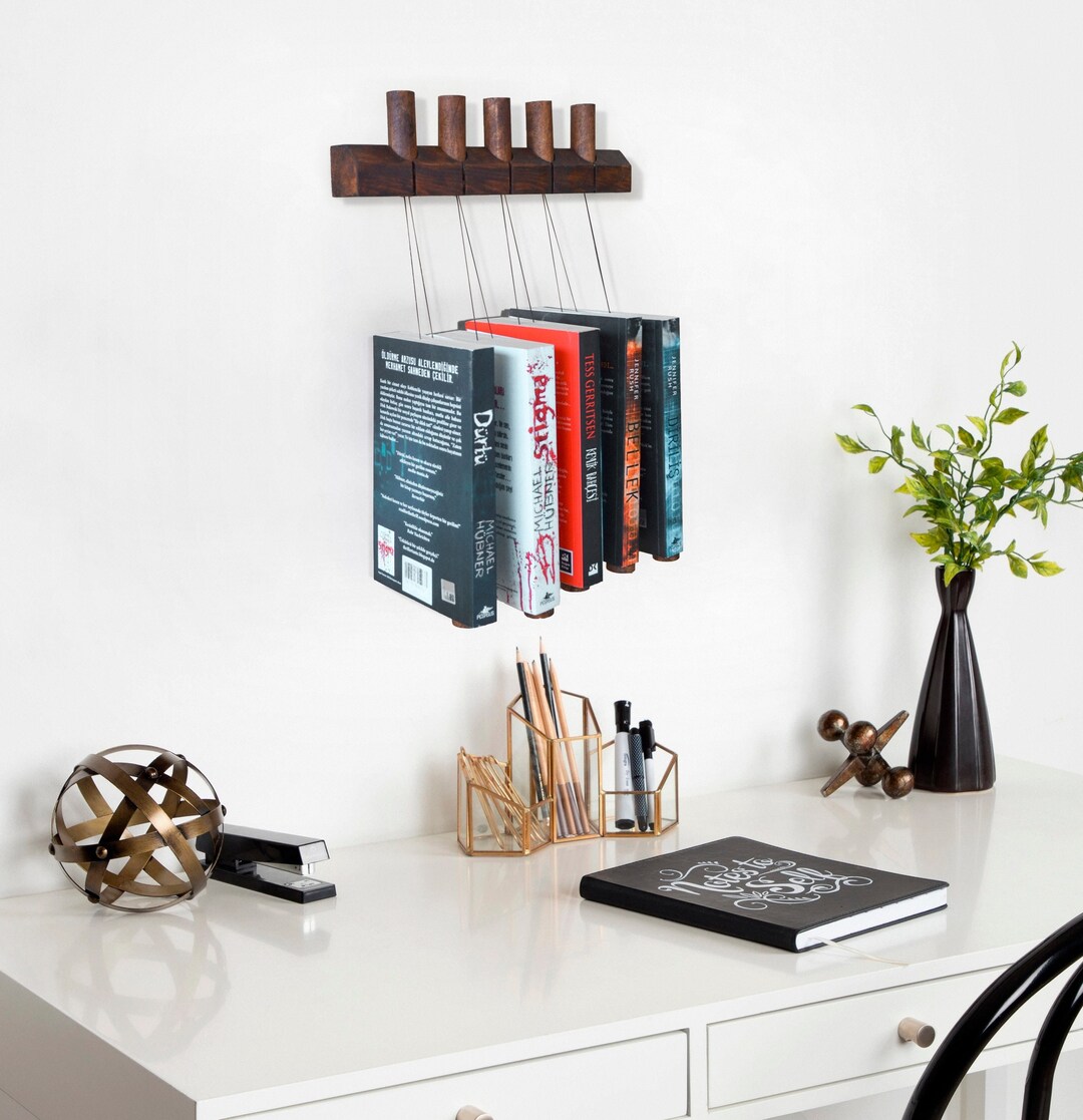 Floating Book Shelf Wooden Bookcase for Wall Modern - Etsy