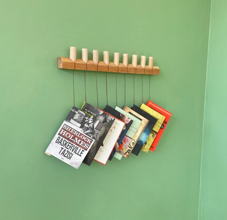 Wooden Bookshelf / Book Hanger / Bookmark / Book Ends / - Etsy