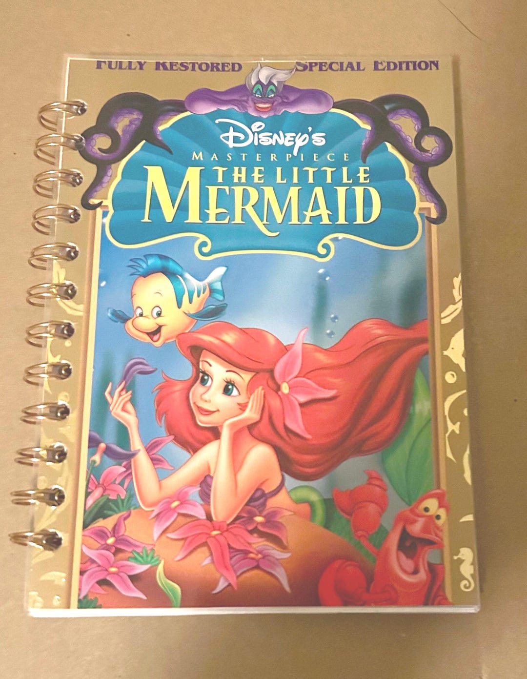 Handmade Repurposed VHS Journal/sketchpad - Little Mermaid - Etsy