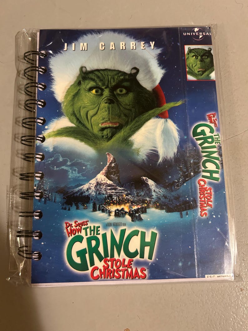 Handmade Repurposed VHS Journal/sketchpad - How the Grinch Stole ...