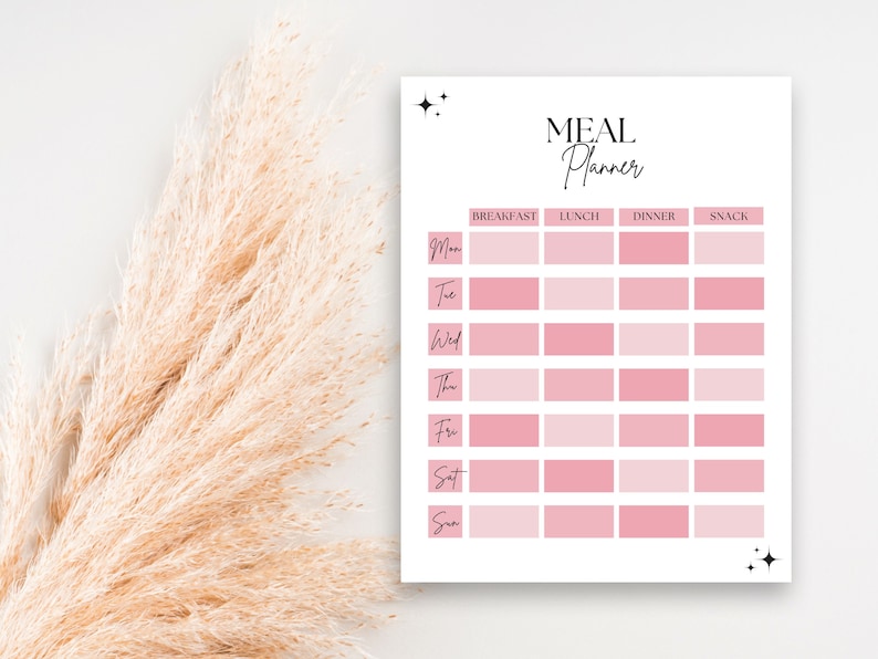 Weekly Meal Planner Printable Printable Meal Planner Fridge - Etsy