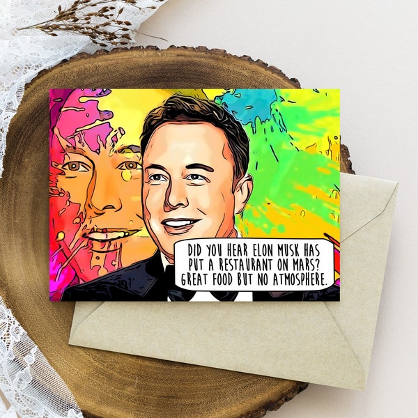 Elon Musk Card - Etsy
