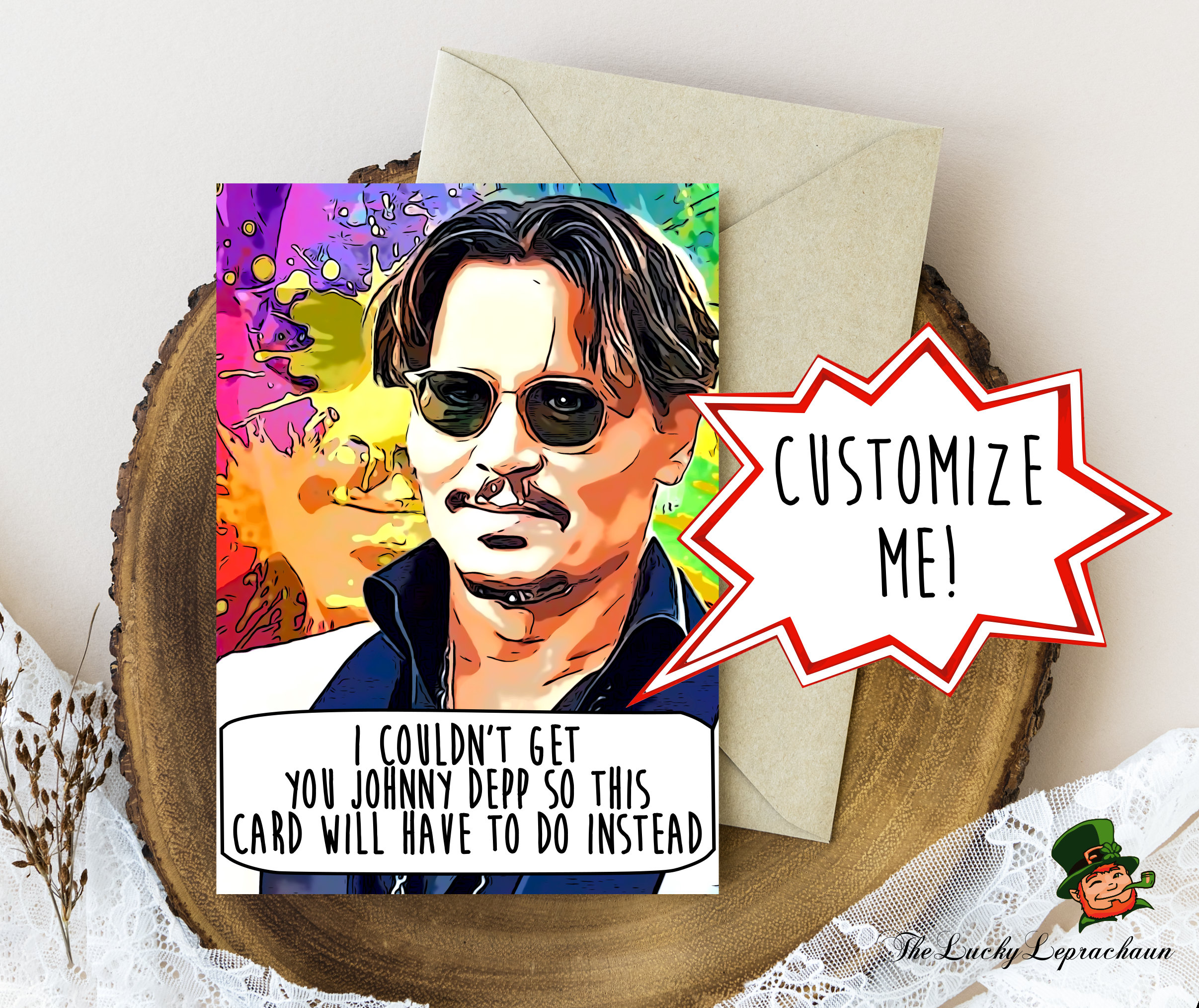 Johnny Depp Birthday Card Funny Birthday Card - Etsy