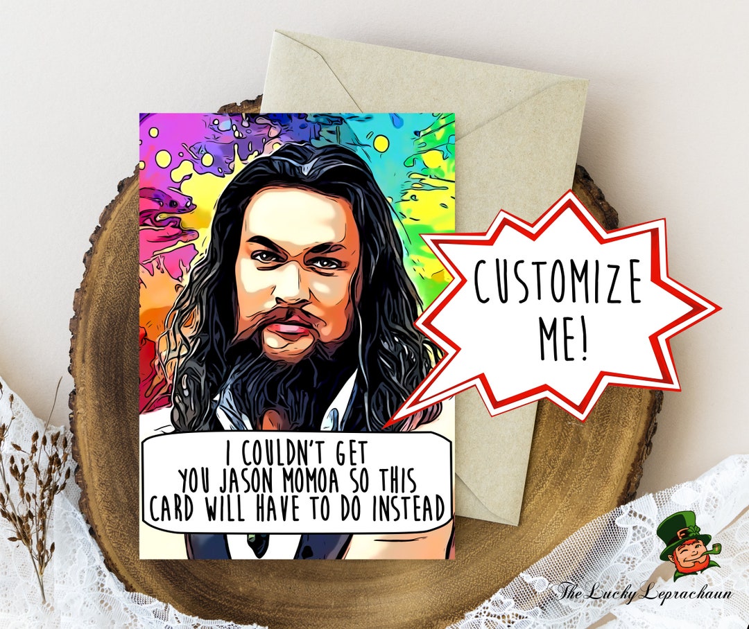 Jason Momoa Birthday Card, Funny Birthday Card, - Etsy
