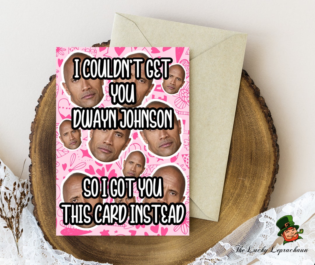 Dwayne Johnson Birthday Card, Funny Birthday Card, - Etsy