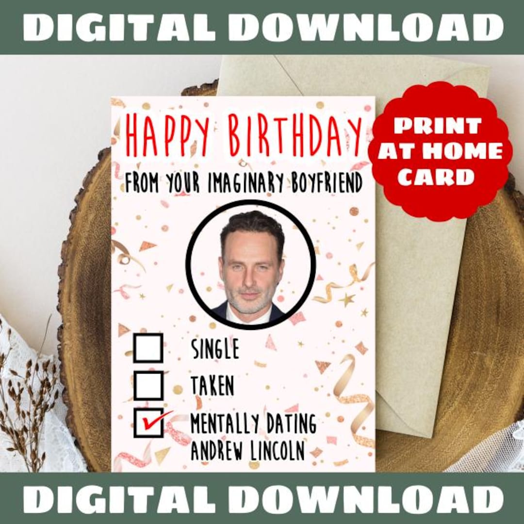 Andrew Lincoln Birthday Card, Funny Birthday Card, Digital Download ...