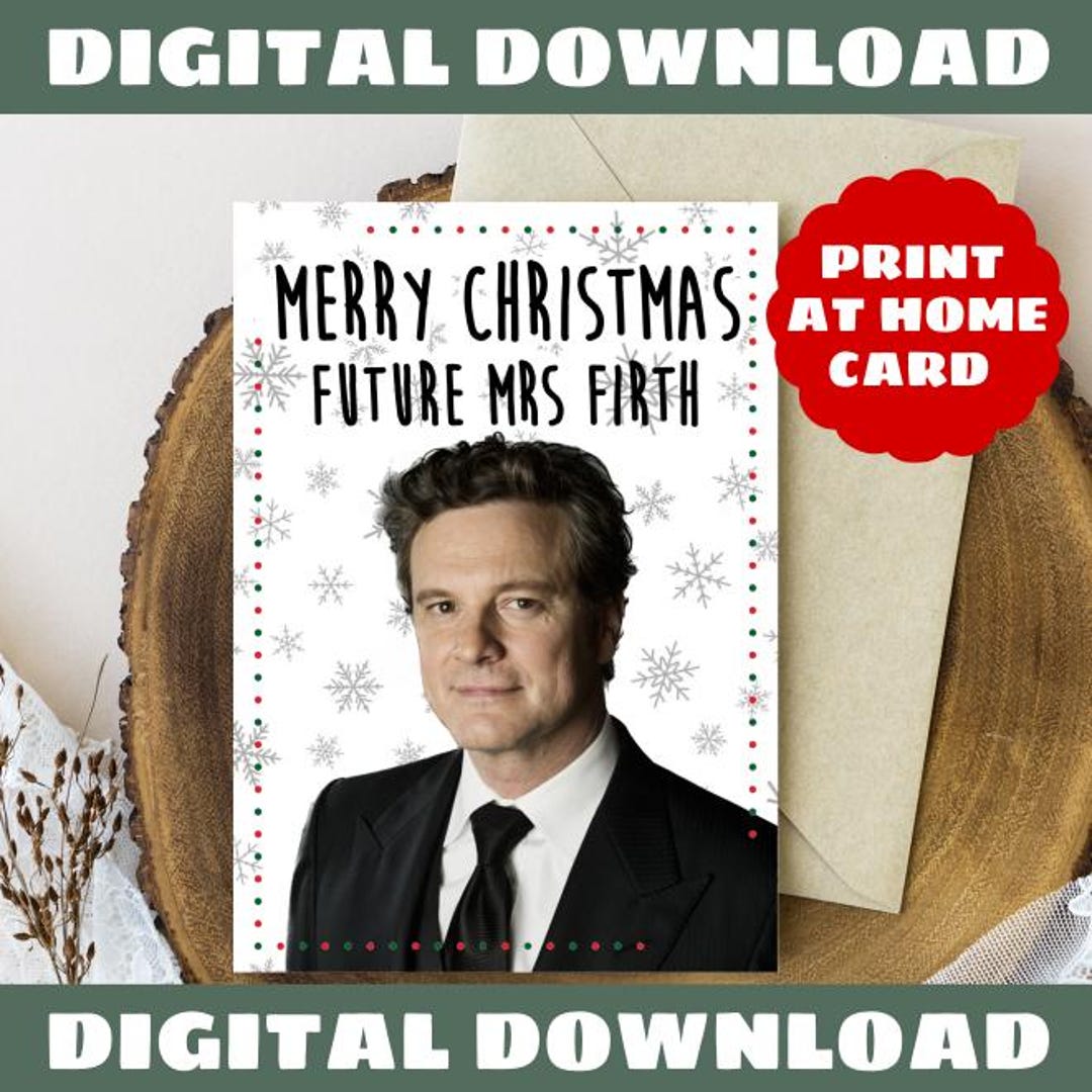 Colin Firth Christmas Card, Funny Christmas Card, Digital Download ...