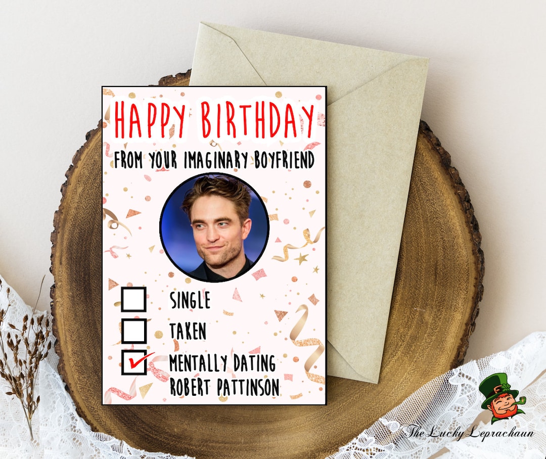 Robert Pattinson Birthday Card, Funny Celebrity Card - Etsy