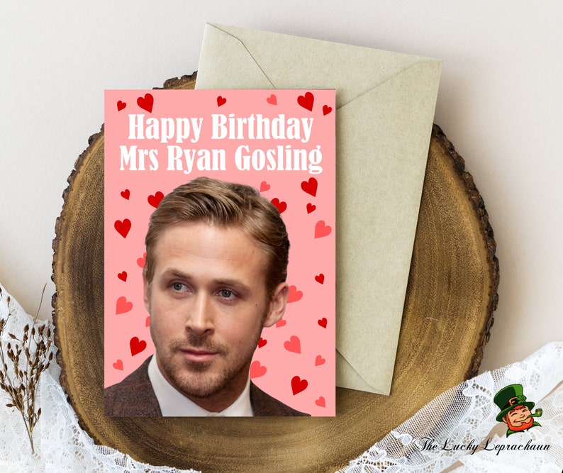 Ryan Gosling Birthday Card, Funny Birthday Card, - Etsy