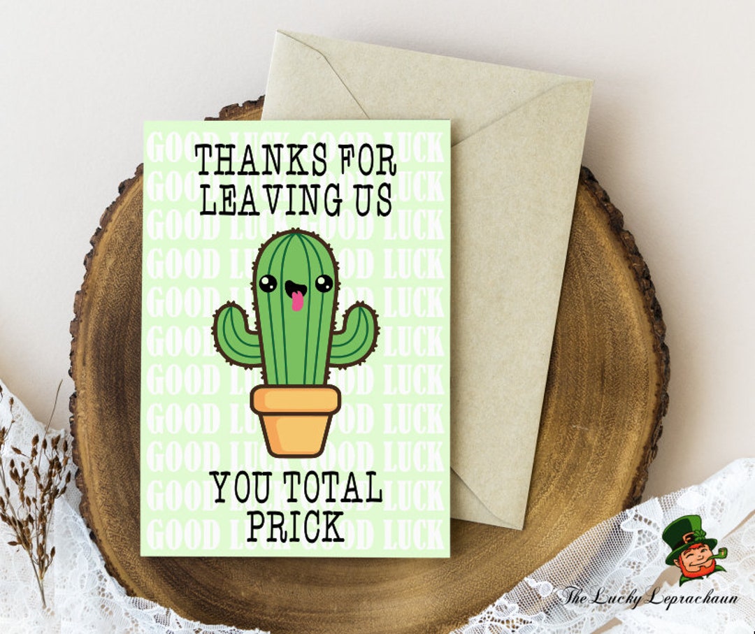 Leaving Card, Funny Card, Work Card - Etsy