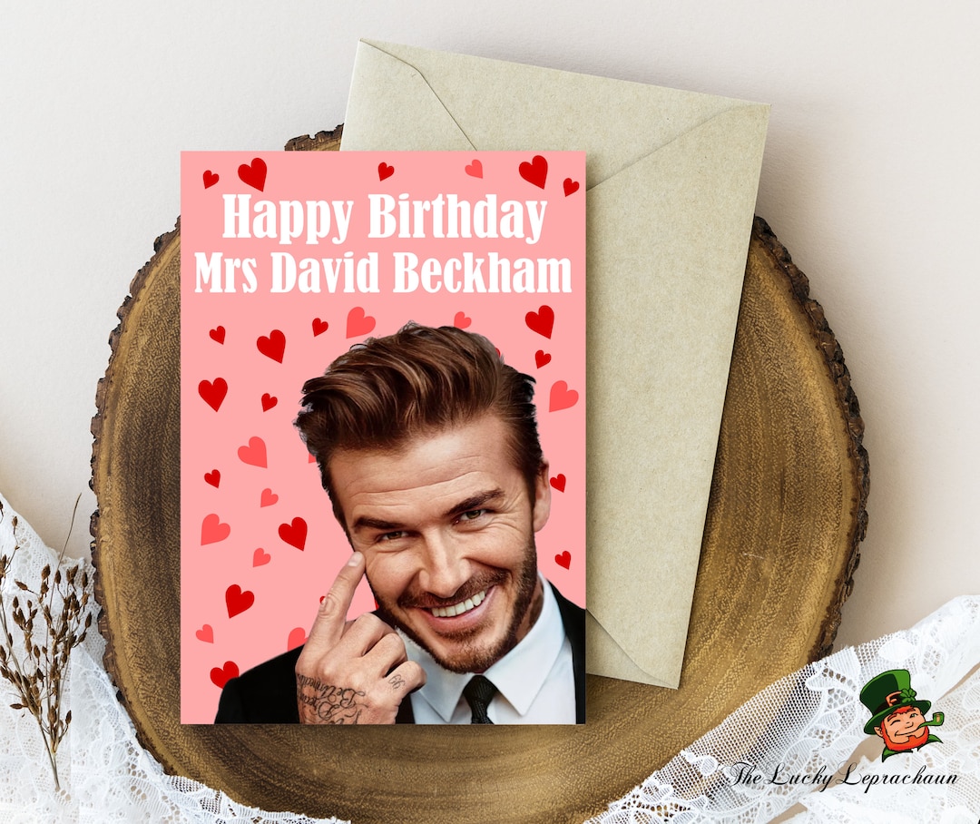 David Beckham Birthday Card, Funny Birthday Card, - Etsy Australia