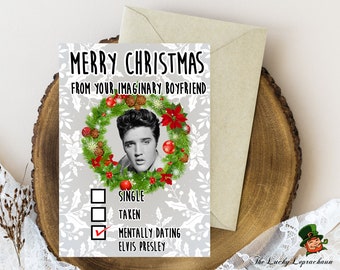 Elvis Christmas Card. Elfis. Cartoon Elf. Cartoon Elvis. Funny ...