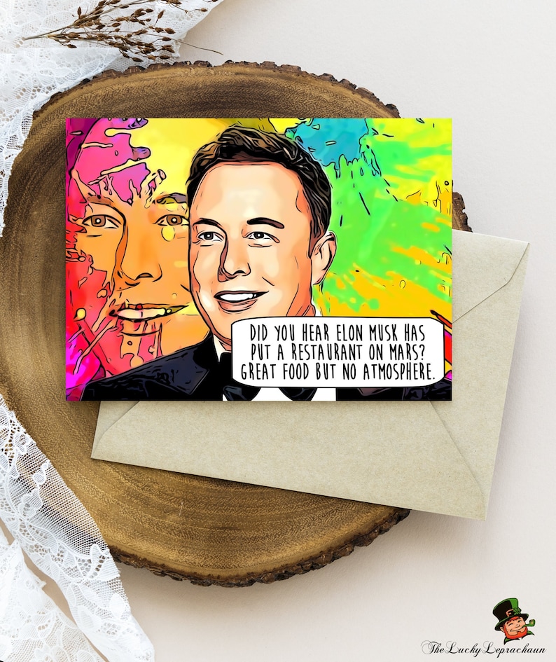 Elon Musk Birthday Card Funny Birthday Card - Etsy