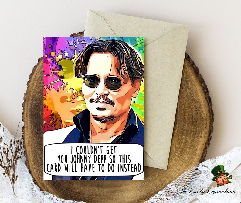 Johnny Depp Birthday Card, Funny Birthday Card, - Etsy