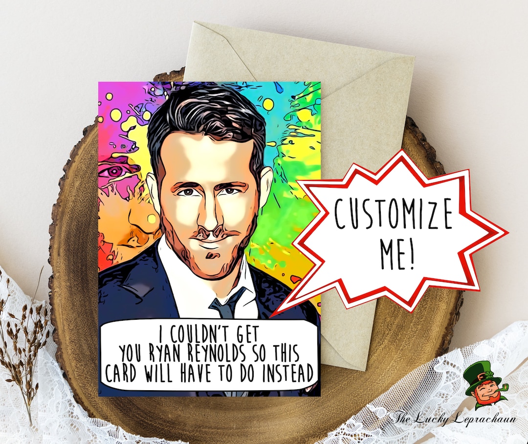 Ryan Reynolds Birthday Card, Funny Birthday Card, - Etsy