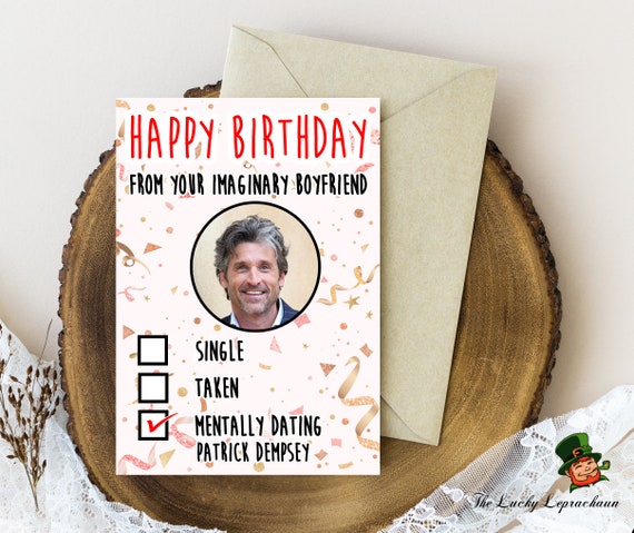 Patrick Dempsey Birthday Card Funny Birthday Card - Etsy UK