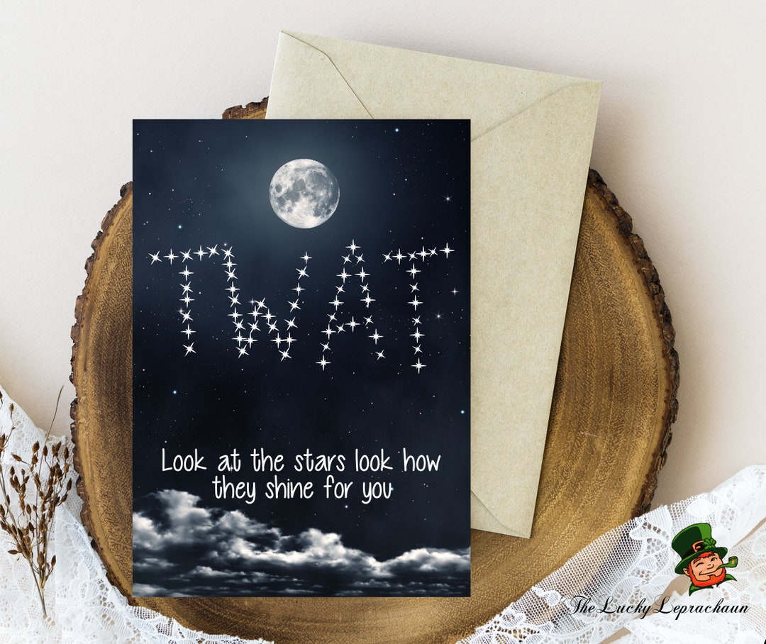 Look at the Stars, Birthday Card, Funny Birthday Card, Card for Him Her ...