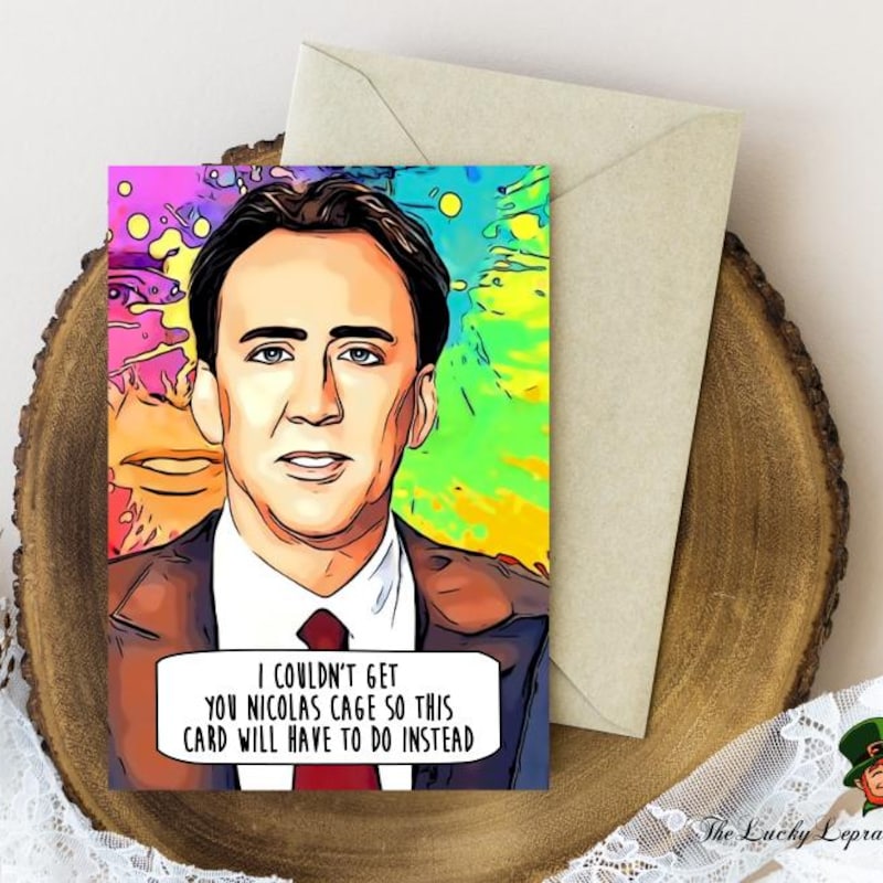 Nicolas Cage Card - Etsy