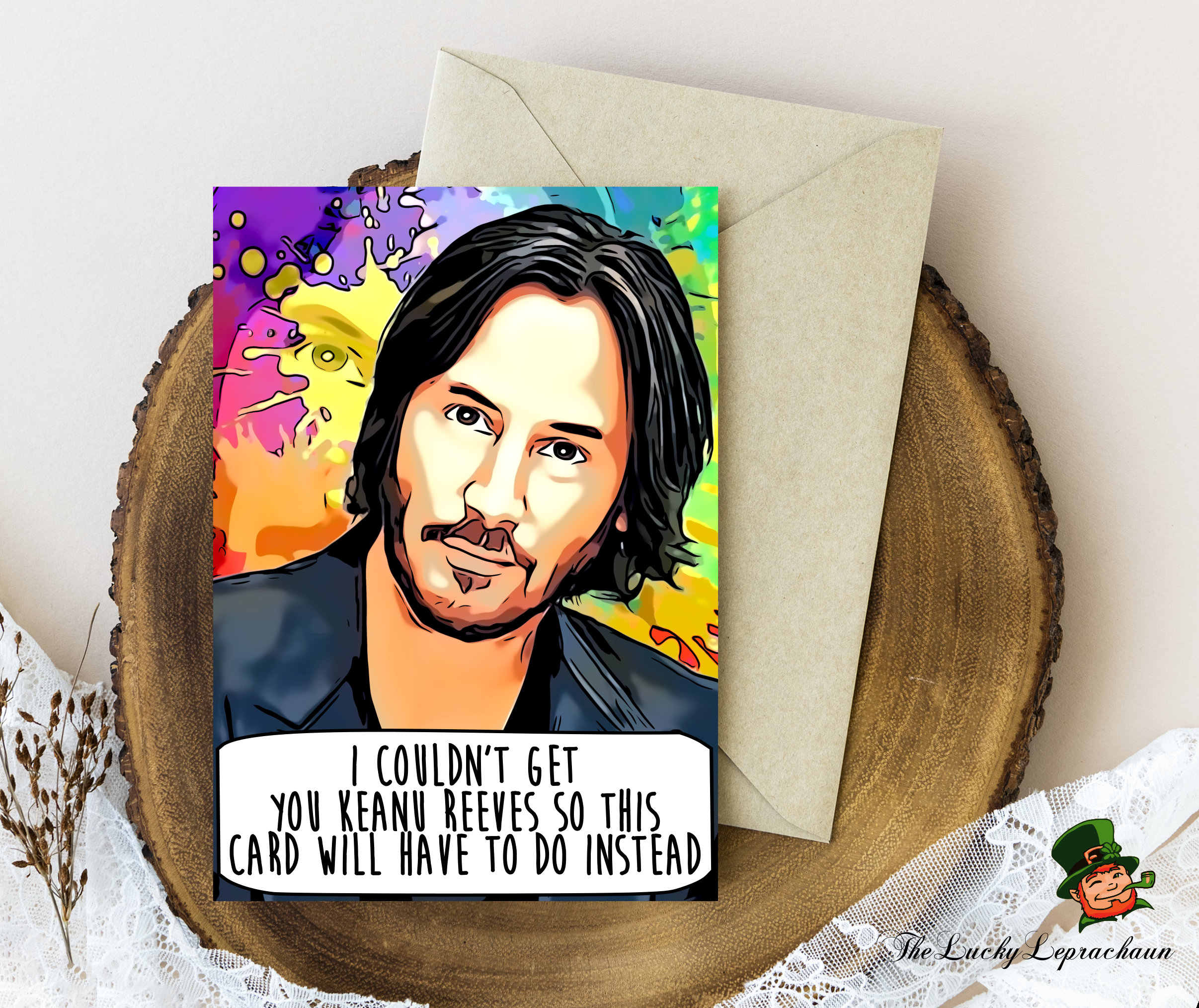 Keanu Reeves Birthday Card, Funny Birthday Card, - Etsy