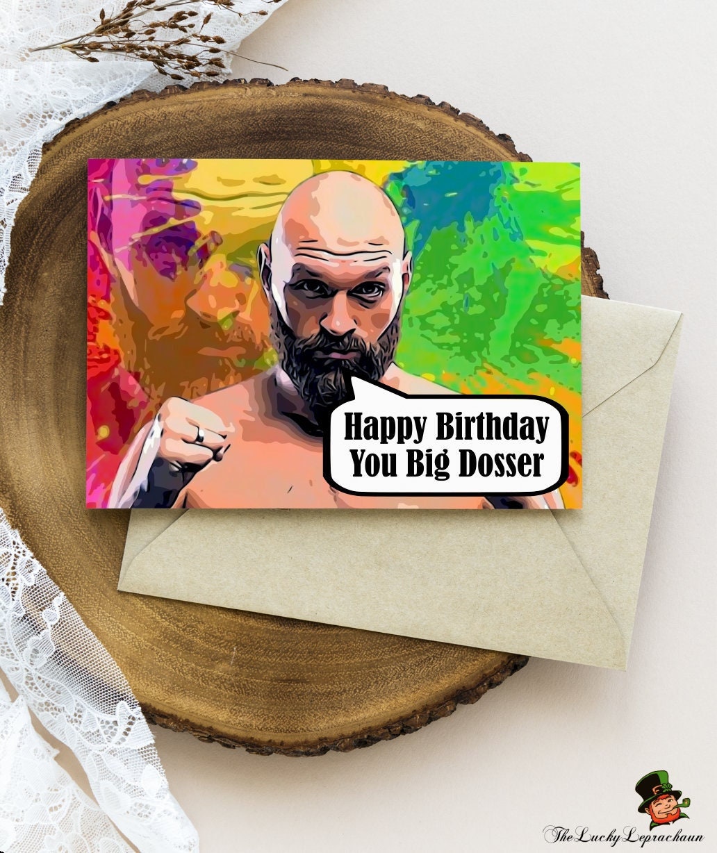 Tyson Furry Birthday Card, Funny Birthday Card, Boxing Birthday Card - Etsy